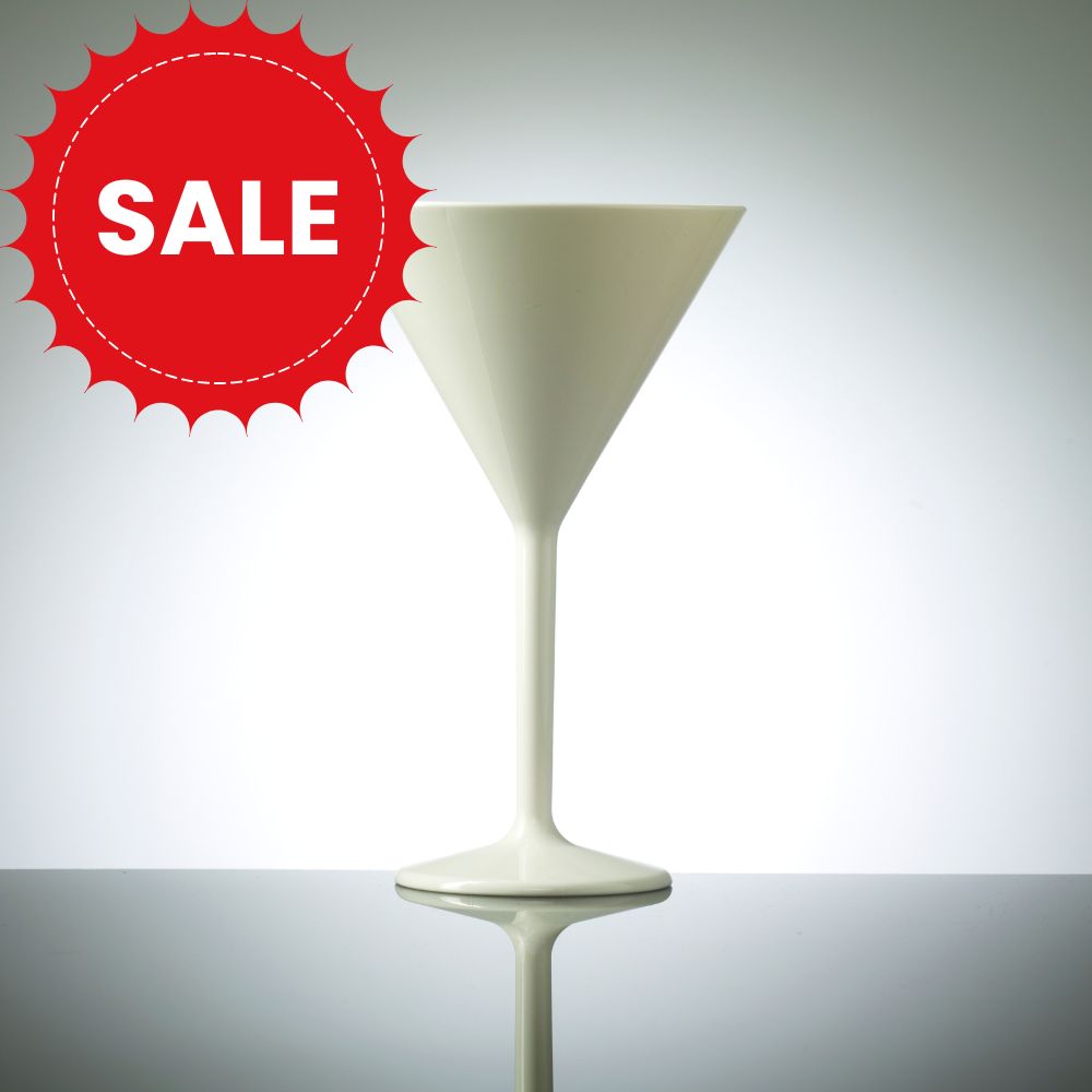 Polycarbonate Cocktail Glasses - Unbreakable White Cocktail Glasses set ...
