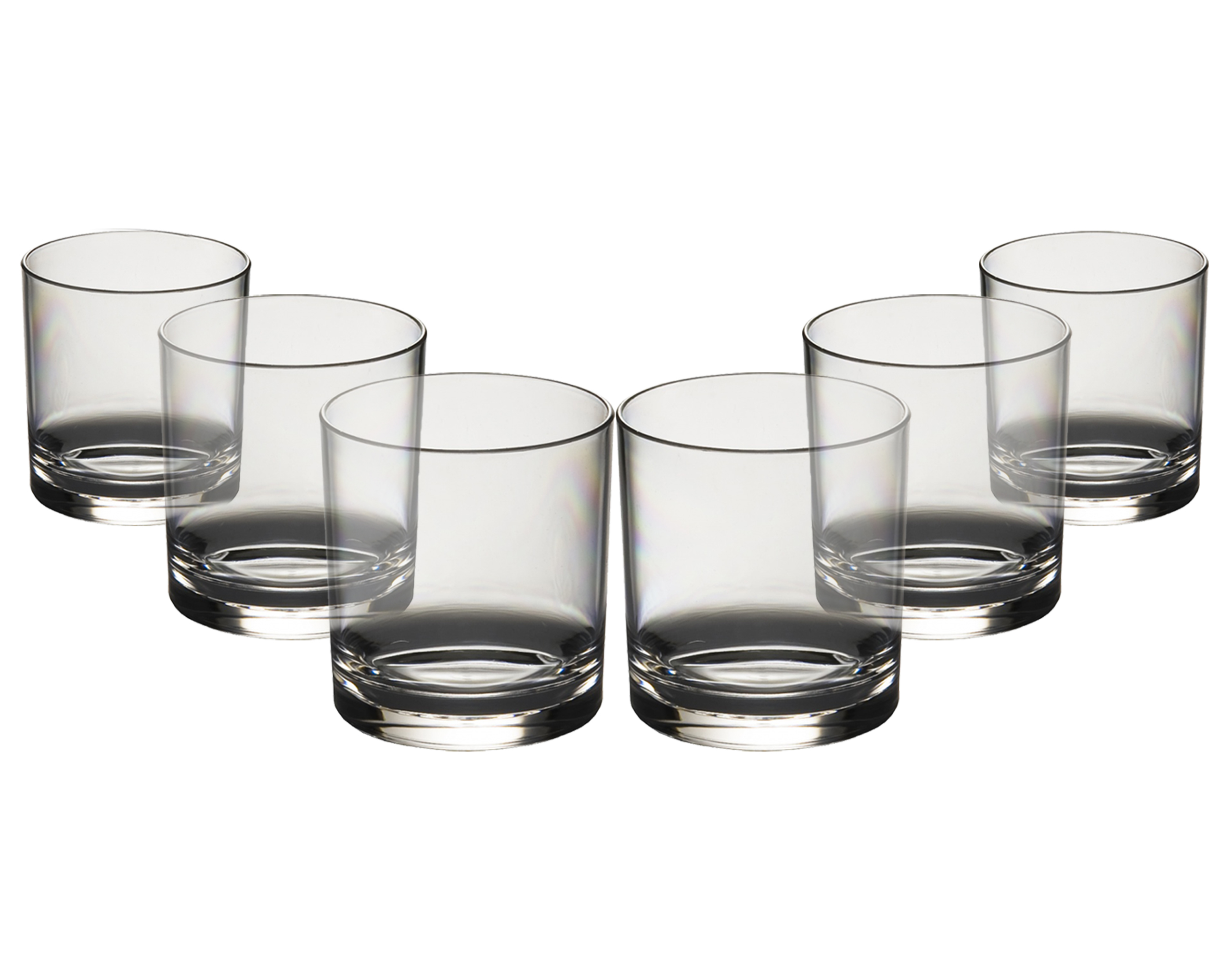 Polycarbonate Tumbler Glasses - 6 x Unbreakable Whisky Glasses